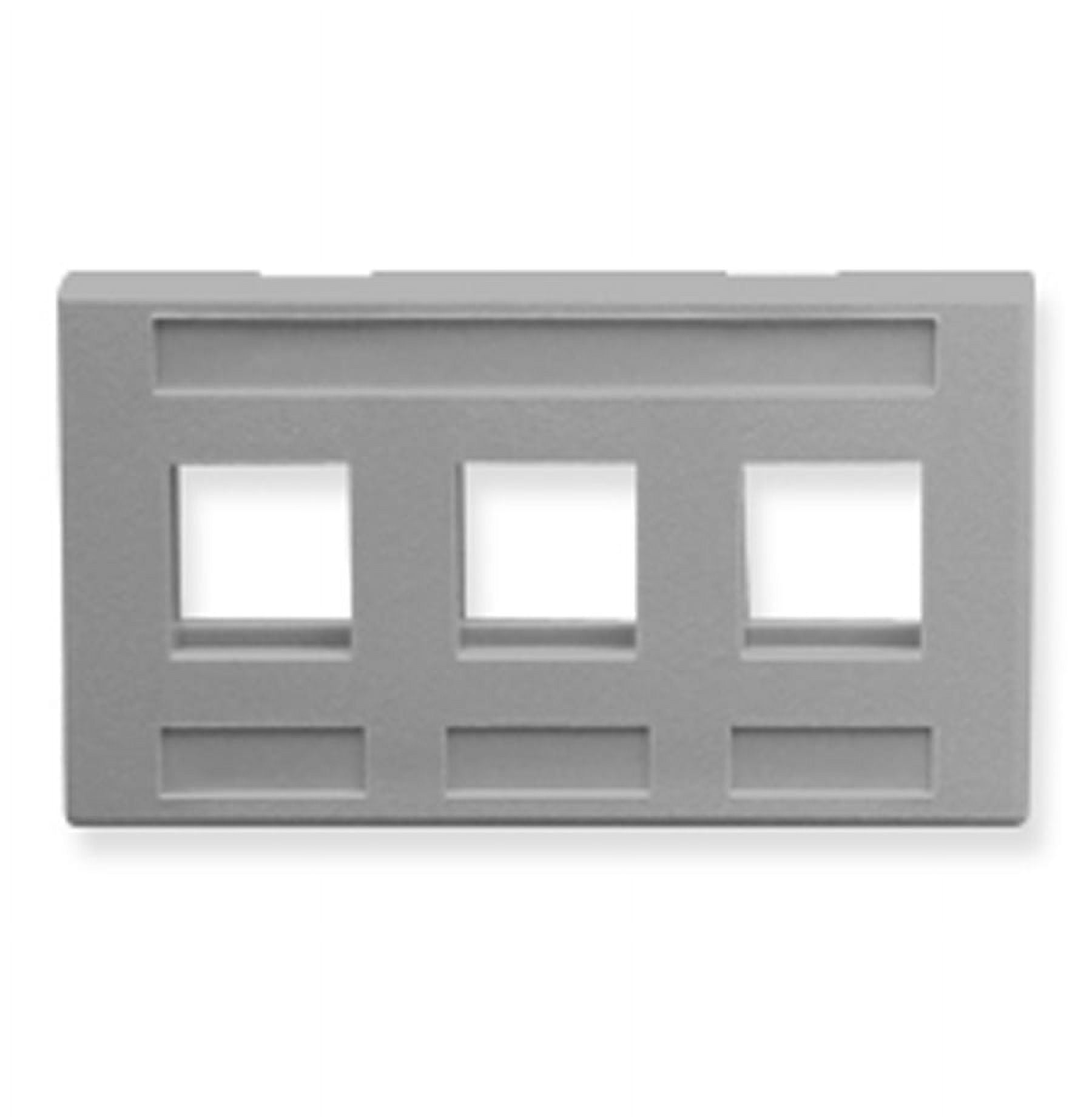 ICC IC107FM3GY - 3Port Modular Furniture Faceplate - Gray - Walmart.com