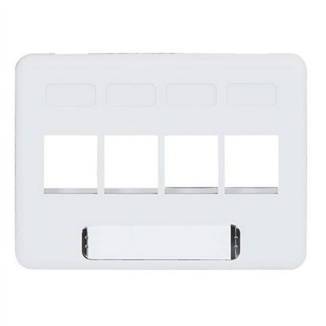 ICC IC107FN4WH Modular Furniture Faceplate with 4 Ports for HD Style in ...