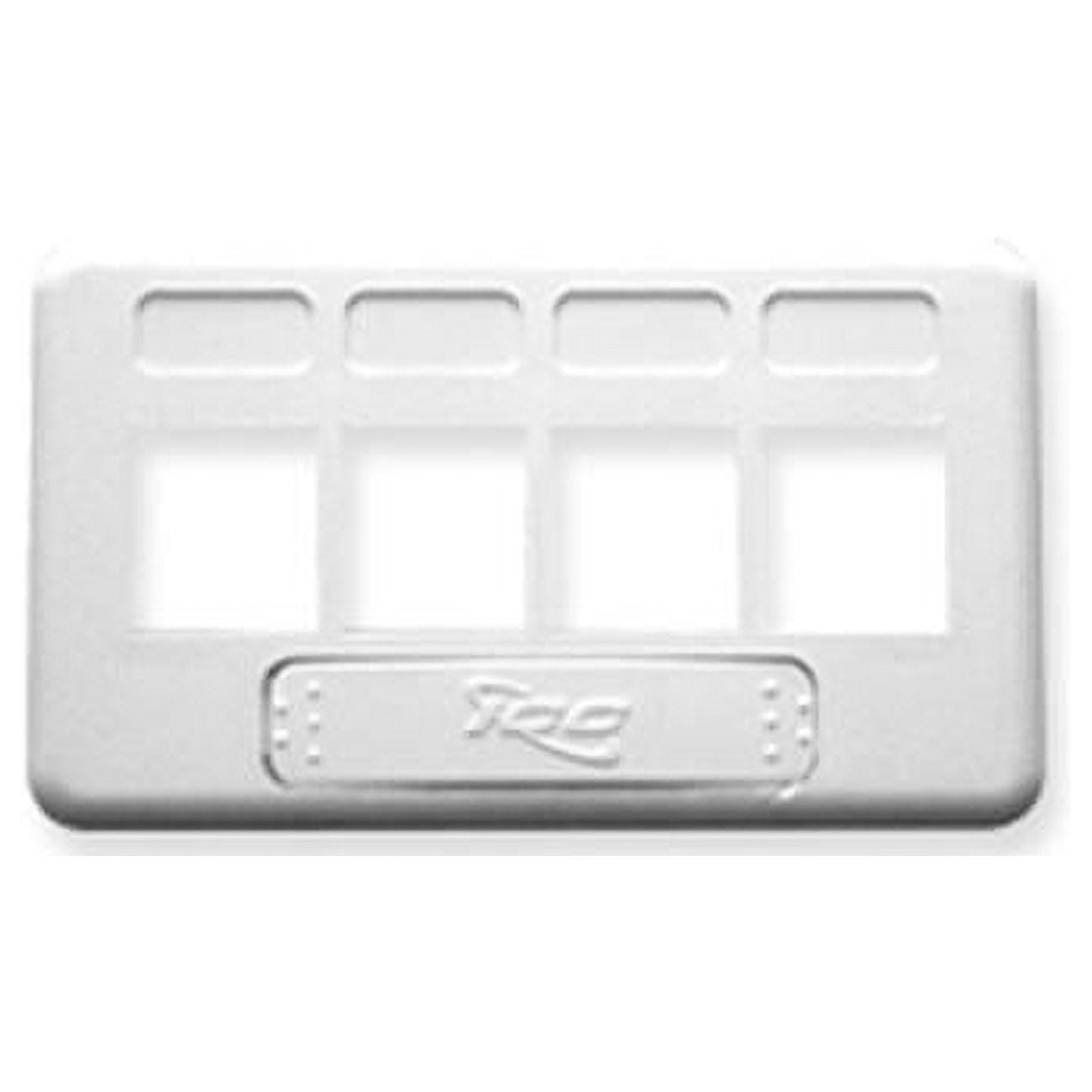 ICC IC107FT4WH Modular Furniture Faceplate with 4 Ports for HD Style in ...