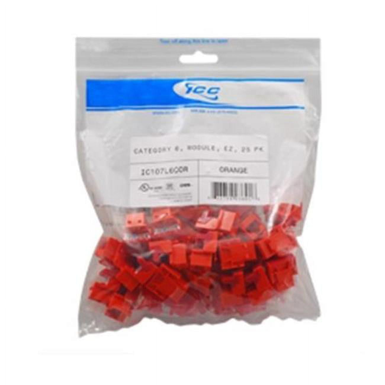 ICC - IC107L6COR - Module, CAT 6, EZ, 25 PK, Orange - Walmart.com