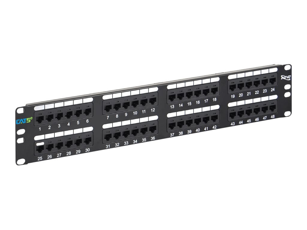 ICC ICC-ICMPP485EV Patch Panel Cat 5e - 48-Port - 2 RMS - Pack of 6 ...