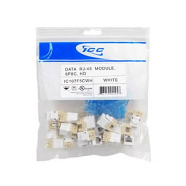 ICC ICCIC107F5CWH Module Cat 5e Hd 25 Pk White - Walmart Business Supplies