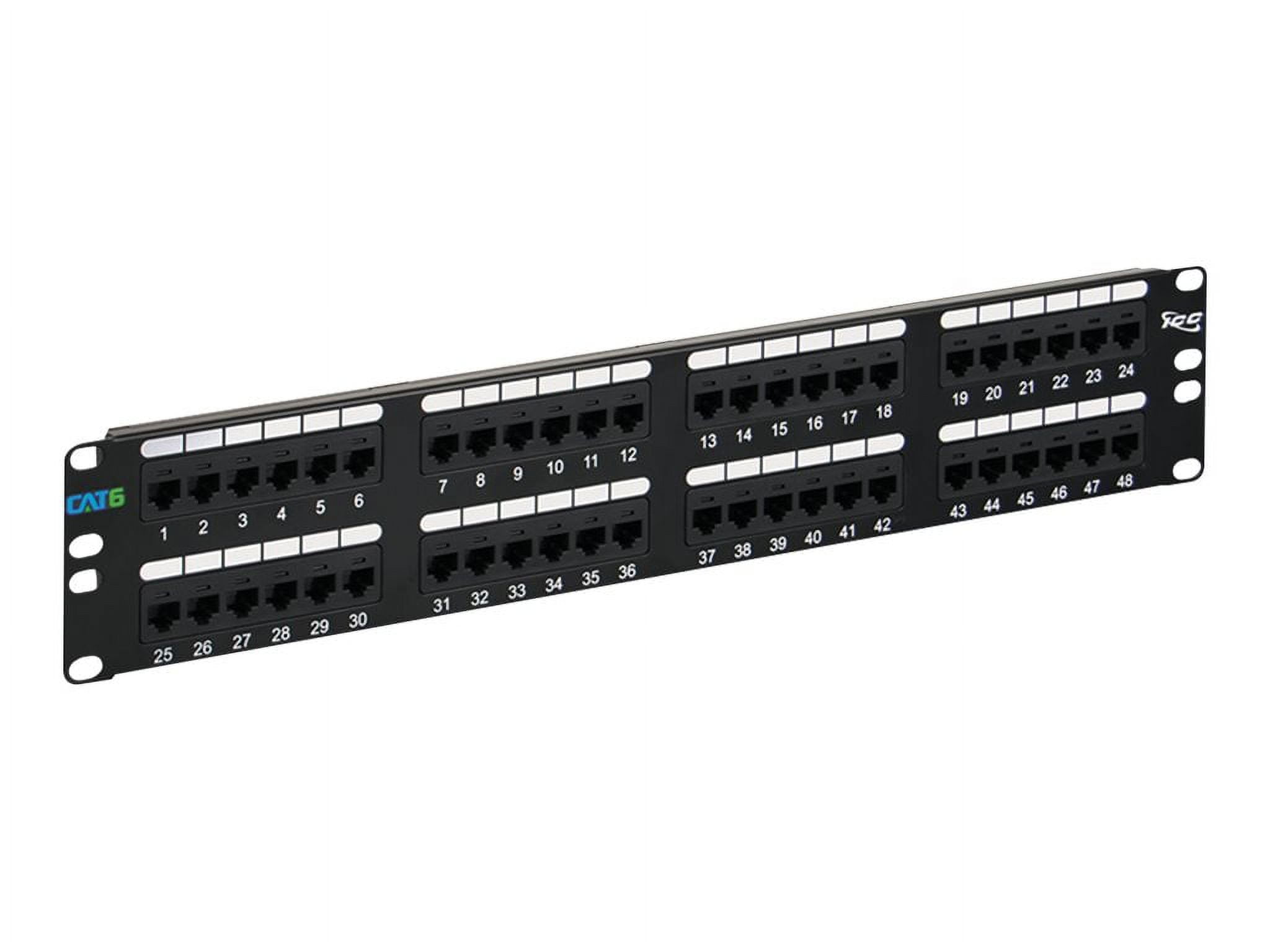 ICC ICMPP4860V CAT6 Patch Panel, 48-Port, 2U RMS, 6-Pack - Walmart.com