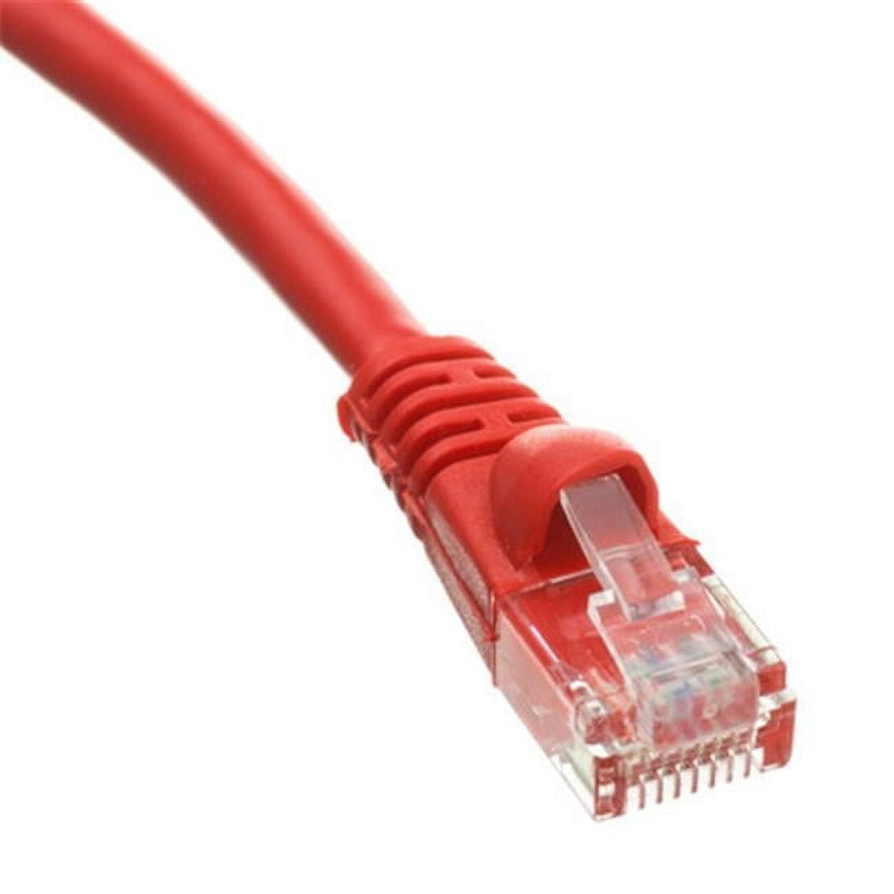 ICC ICPCST14RD 14' Red Clear Boot 24 AWG Wire Gold-Plated Contacts ...