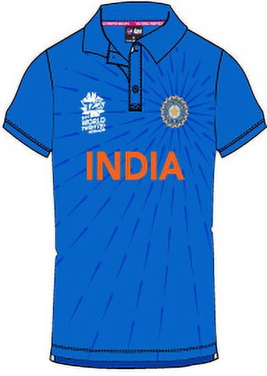 ICC Mens India Polo - Poly TWC 5 (T20 - 2016 - Indian Sizes) - Walmart.com