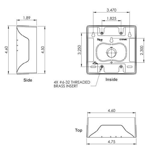 ICC Mounting Box in Double Gang, Ivory - Walmart.com