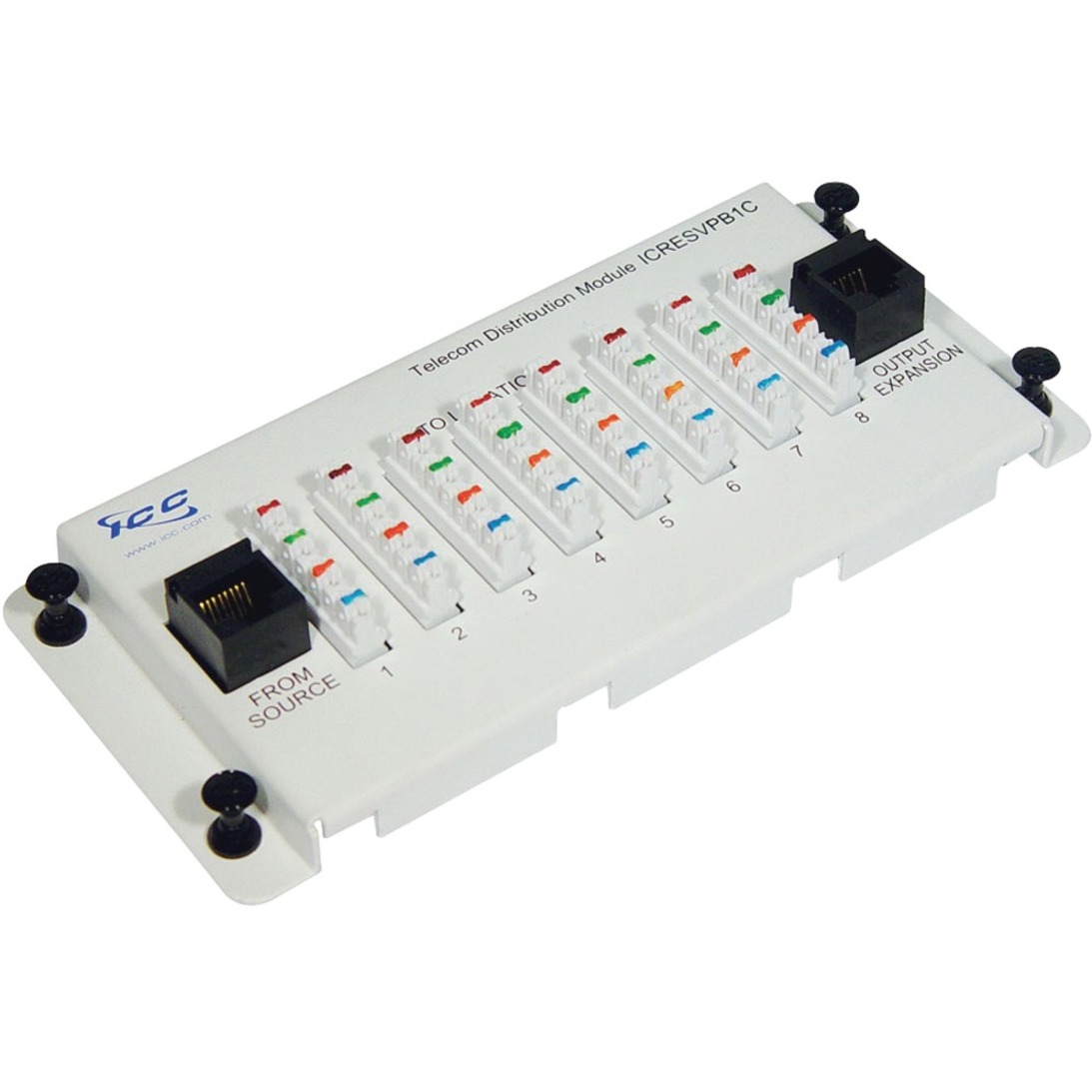 ICC Telephone Expansion Module with Steel Bracket and 8 Ports - Walmart.com