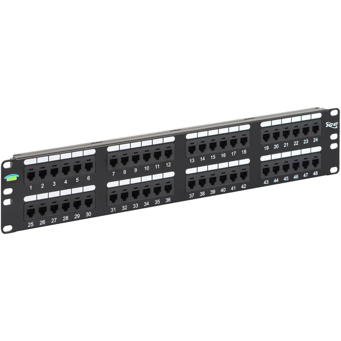 ICC Voice USOC Patch Panel with 48 Ports and 2 RMS - Walmart.com