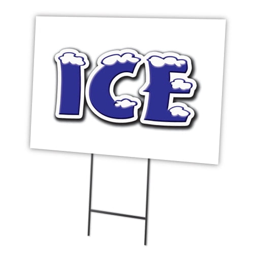 ICE 12"x16" Yard Sign & Stake | Advertise Your Business | Stake ...