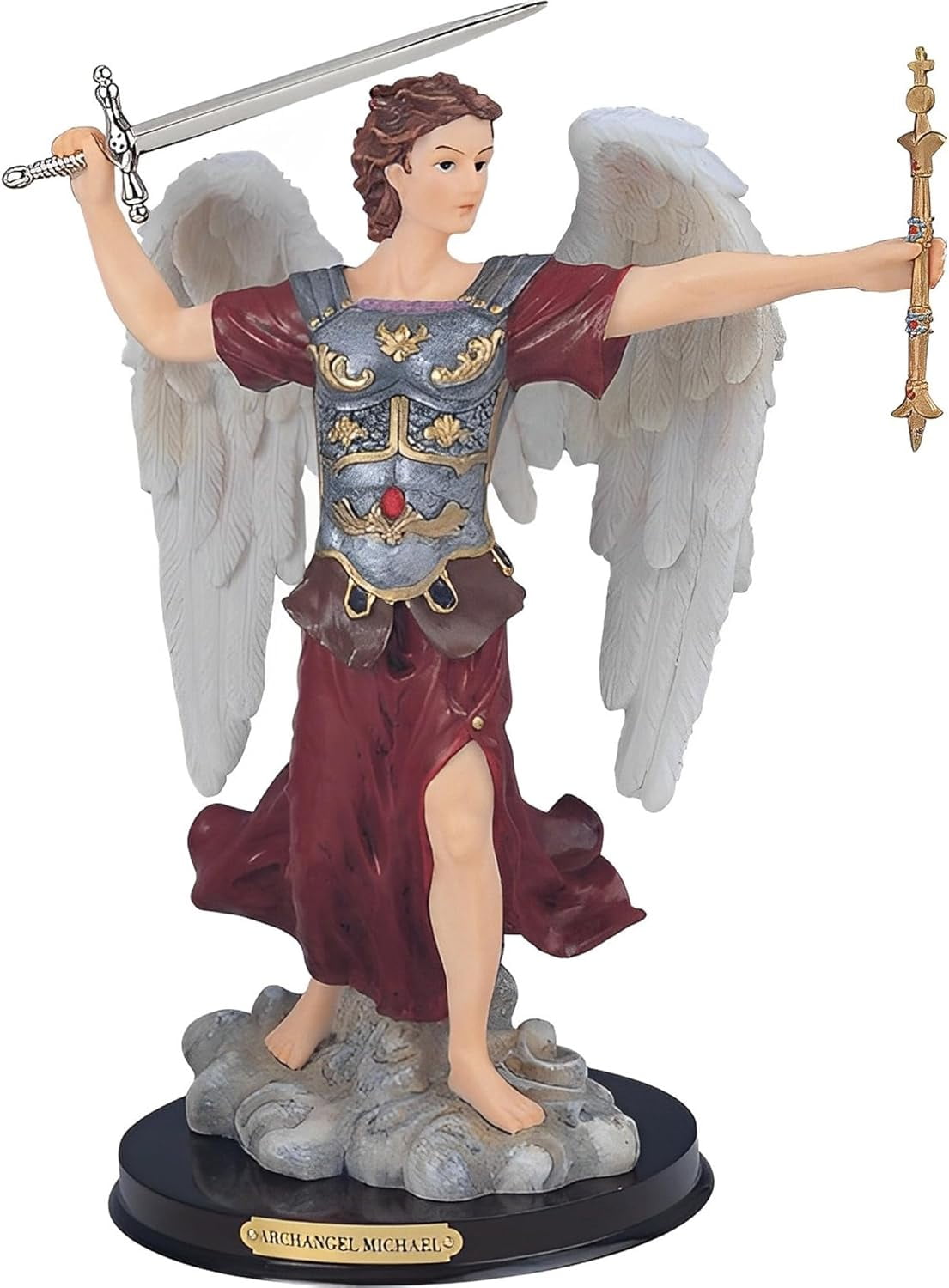 ICE ARMOR 12" H Archangel Michael Statue Saint Michael The Strongest ...