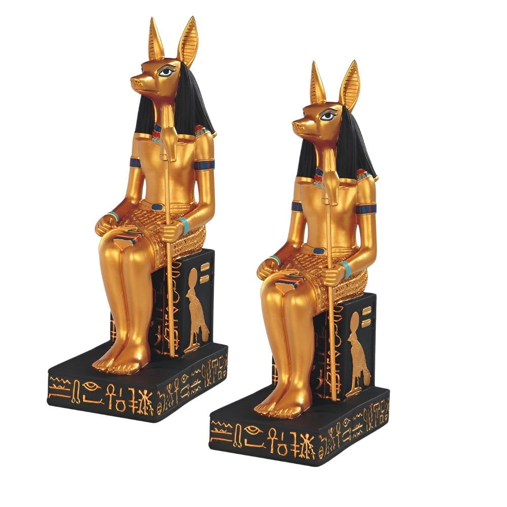 ICE ARMOR 2-PC Gift Set 9.75" H Egyptian Deity Anubis Ancient Egyptian ...