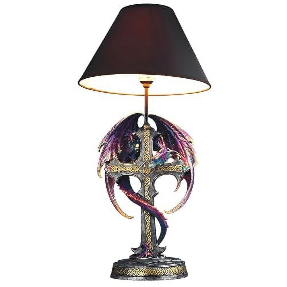 ICE ARMOR 24.5" Fantasy Collectible Dragon Statue Table Lamp Wrap ...