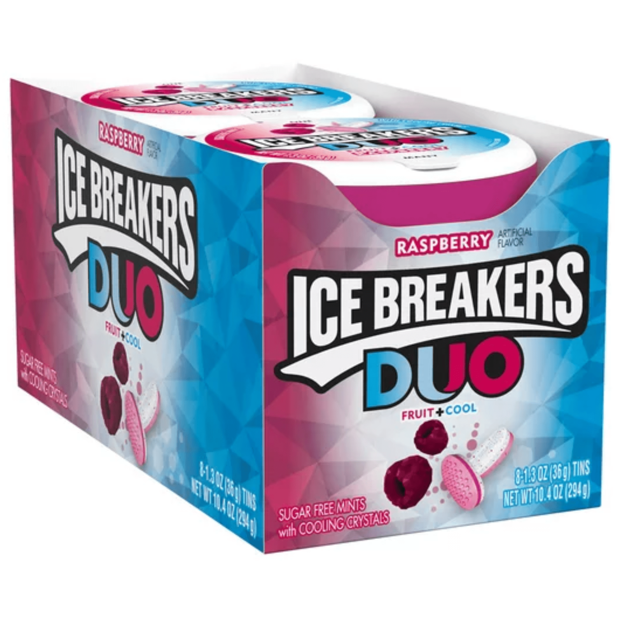 ICE BREAKERS DUO RASPBERRY Sugar Free Mints Tins, 1.5 Oz. 1 Pack (8 ...