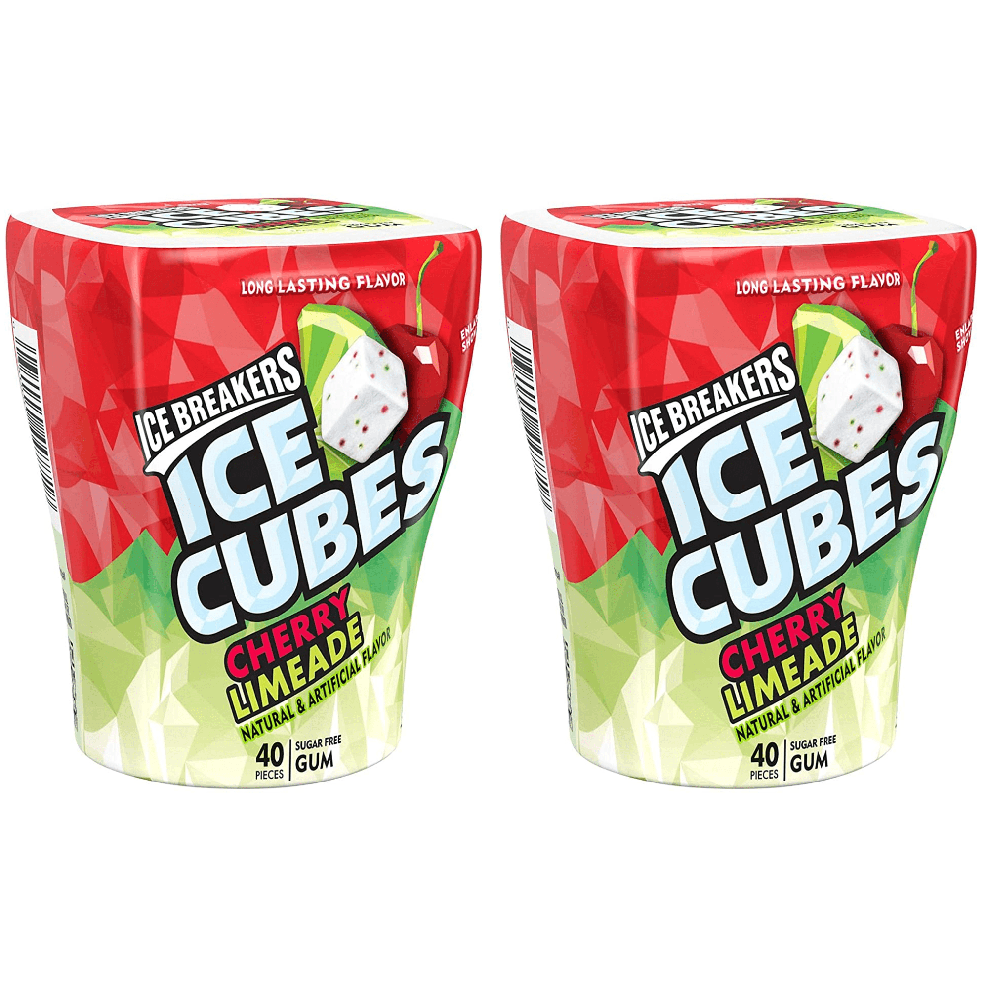 ICE BREAKERS ICE CUBES Cherry Limeade Sugar Free Chewing Gum, Made with ...