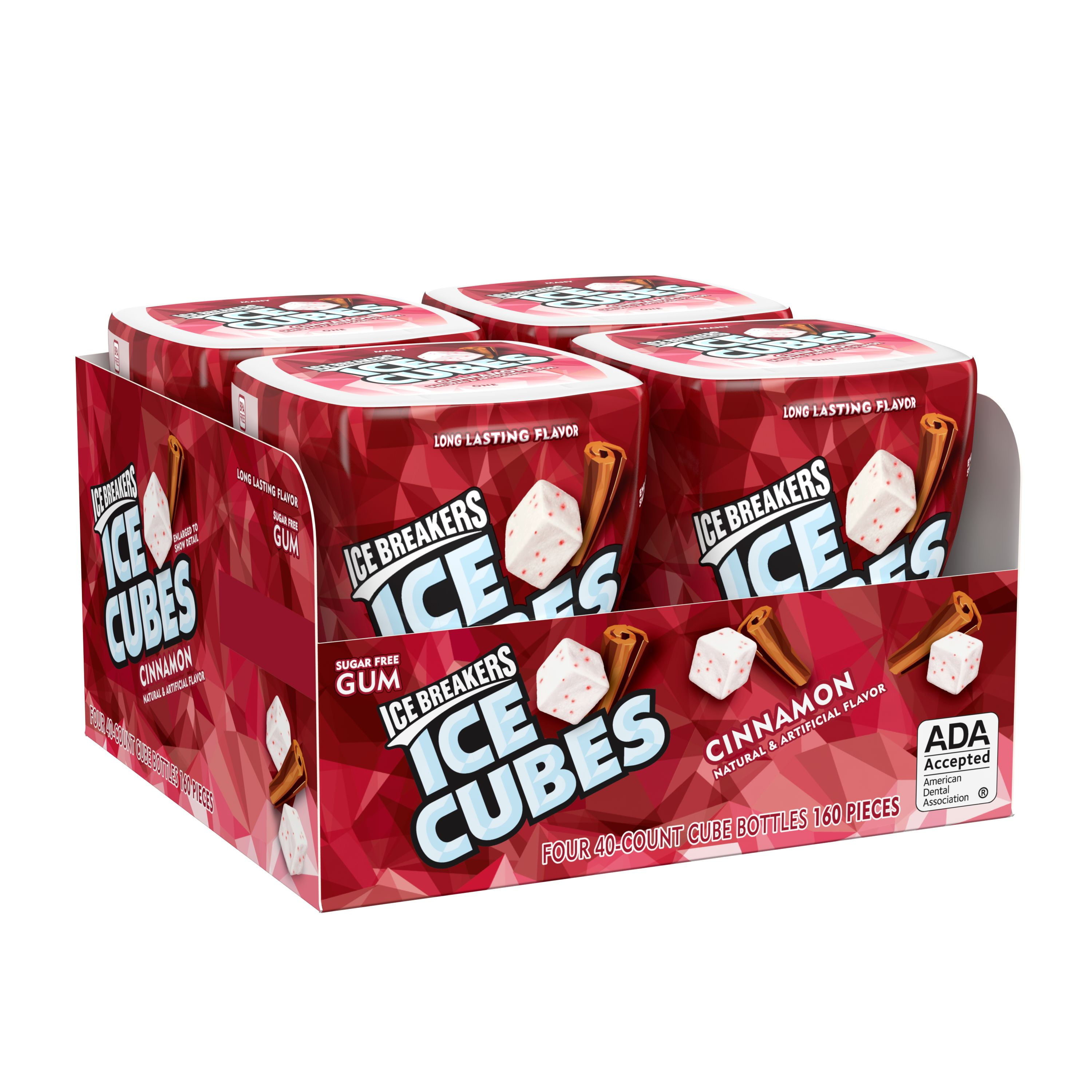 ICE BREAKERS, ICE CUBES, Cinnamon Flavored Sugar Free Chewing Gum, Made ...