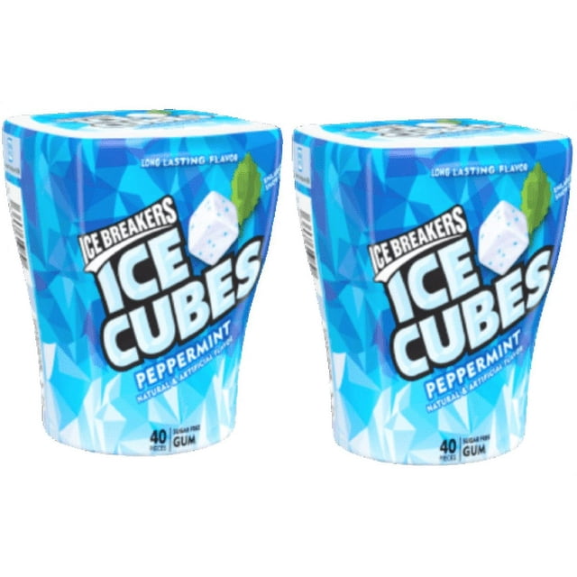 ICE BREAKERS ICE CUBES, Peppermint Flavored Sugar Free Chewing Gum ...