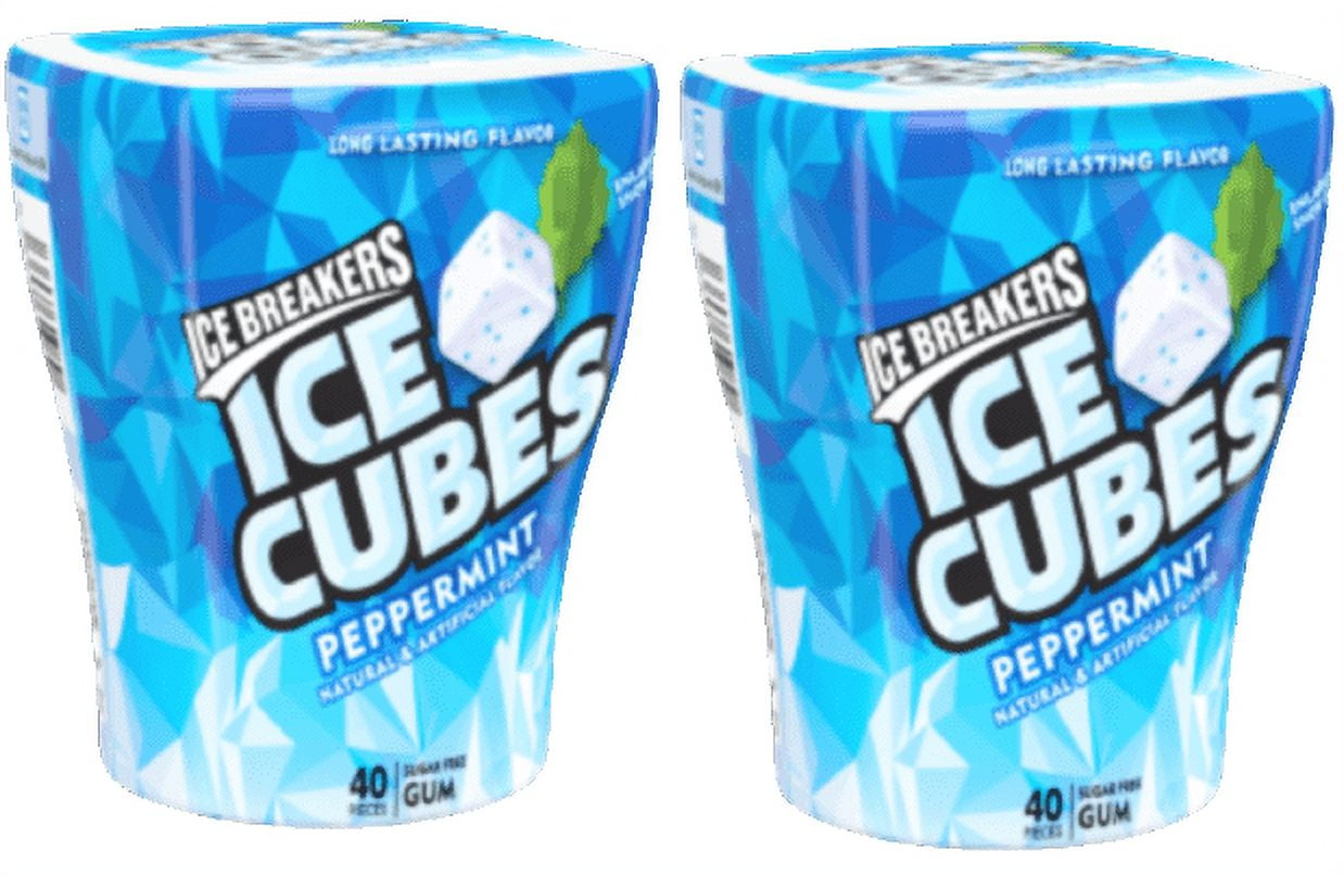 ICE BREAKERS ICE CUBES, Peppermint Flavored Sugar Free Chewing Gum ...