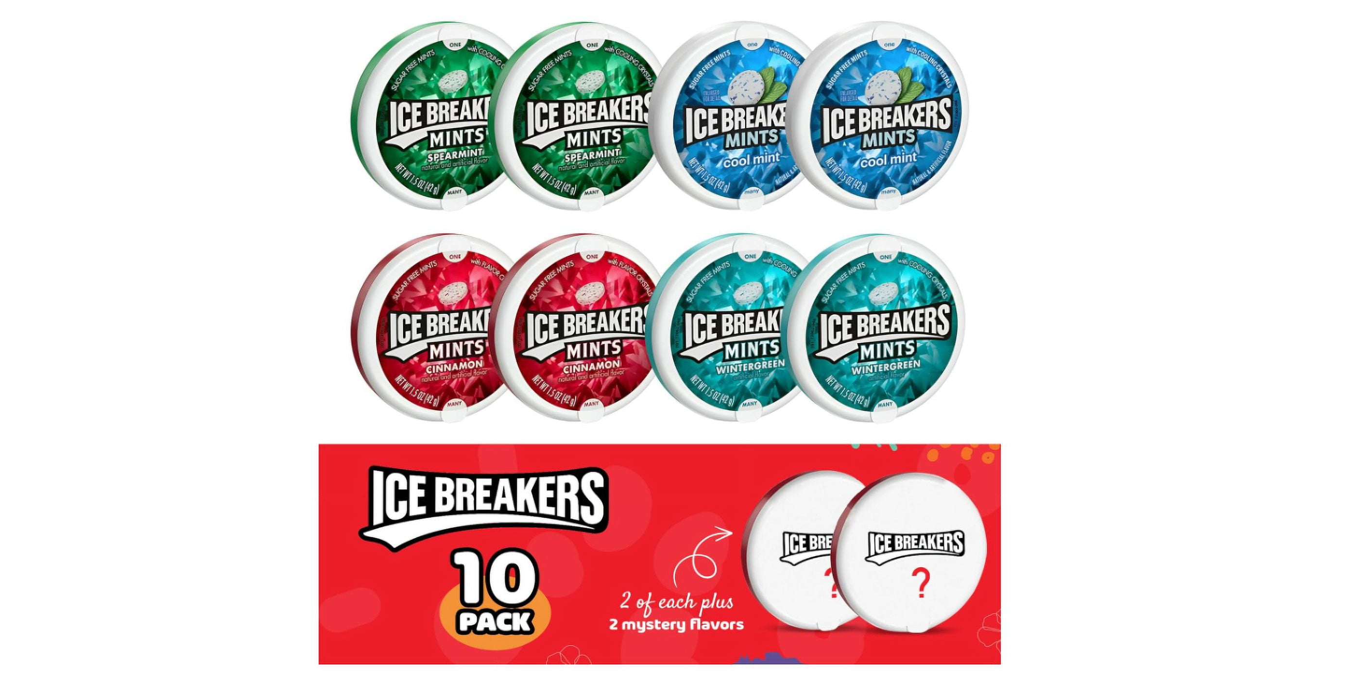 ICE BREAKERS Mints Variety Bundle - 10 Pack (13 oz) - Sugar-Free Mint ...