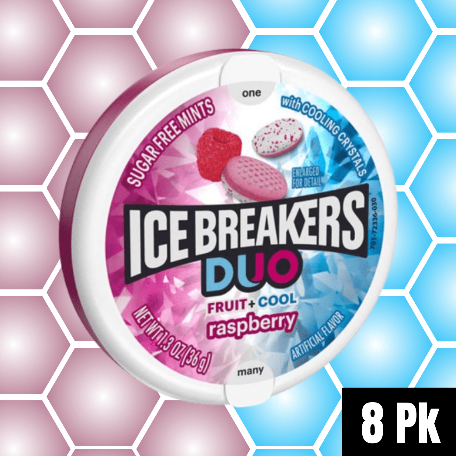 ICE BREAKERS Raspberry Sugar-Free Mints, 1.5 oz, 8-Pack - Walmart.com