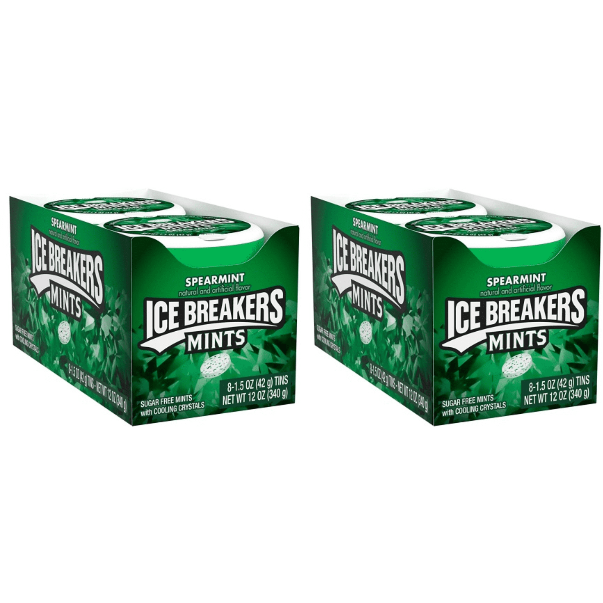 ICE BREAKERS SPEARMINT Sugar Free Mints Tins, 1.5 Oz. 2 Pack (16 Count ...