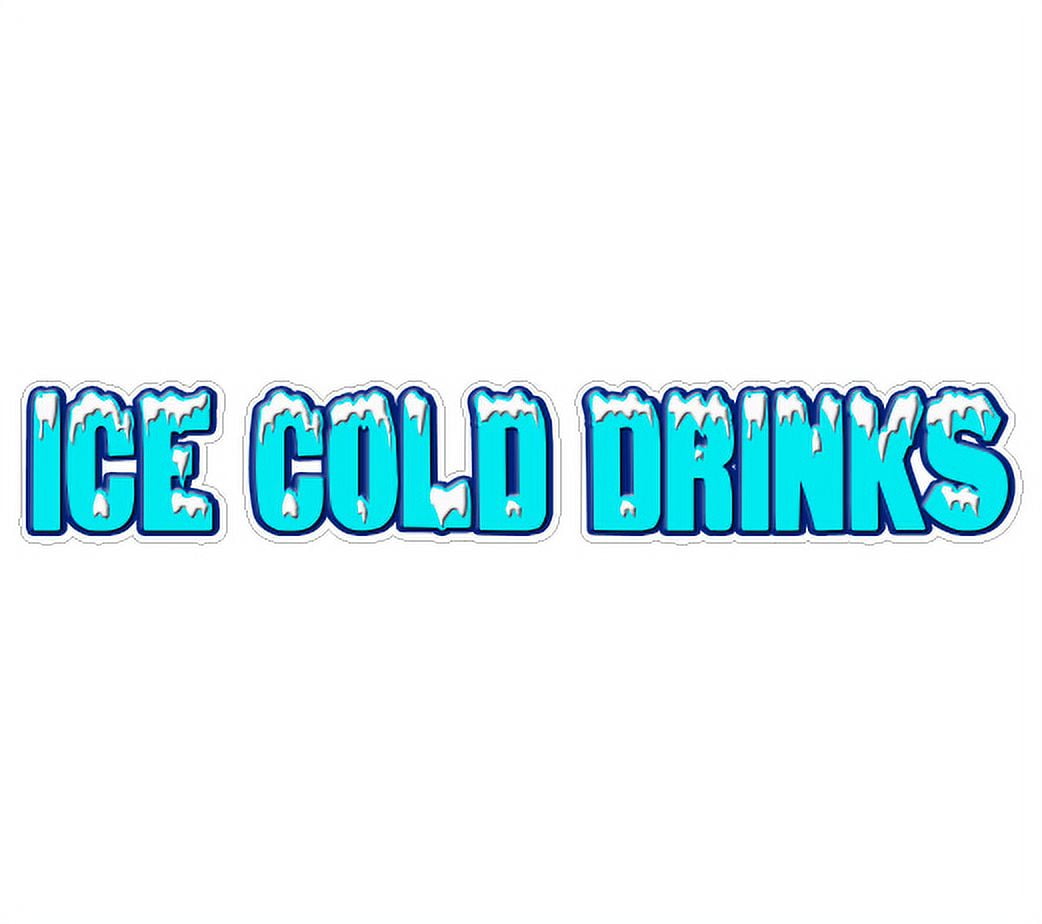 ICE COLD DRINKS Concession Decal drink beer sign signs - Walmart.com