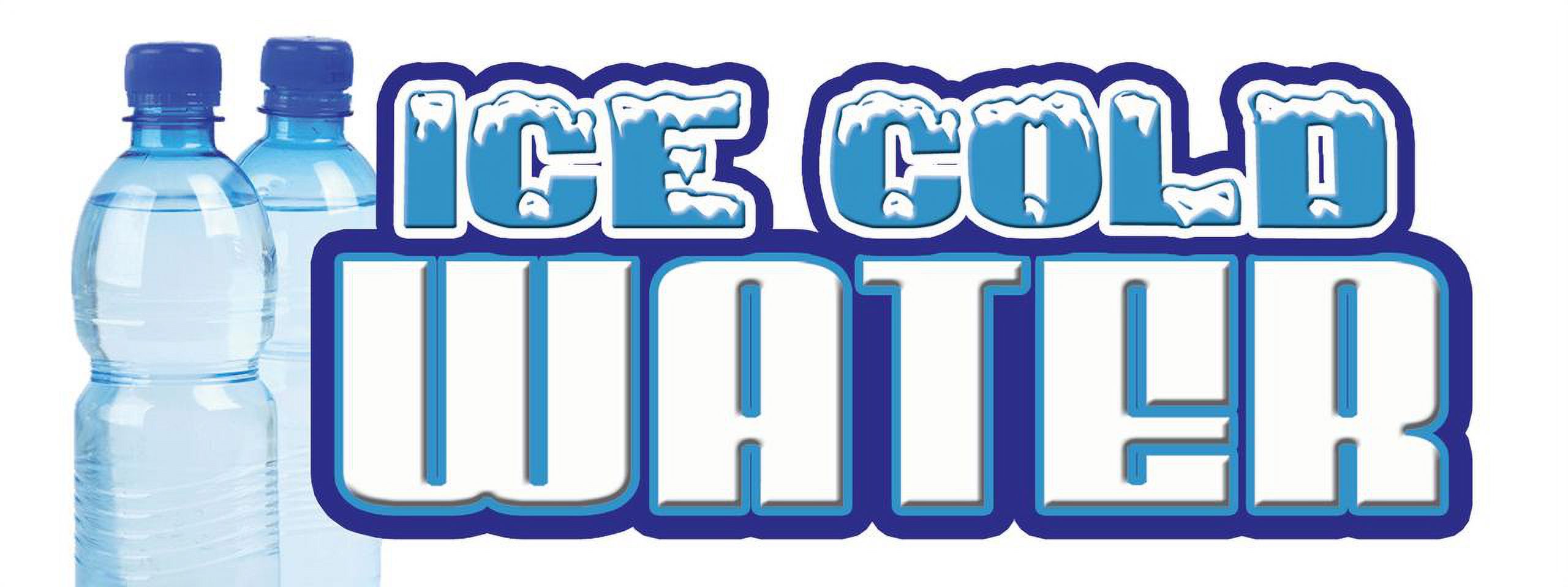 ICE COLD WATER Concession Decal bottled menu sign stand - Walmart.com