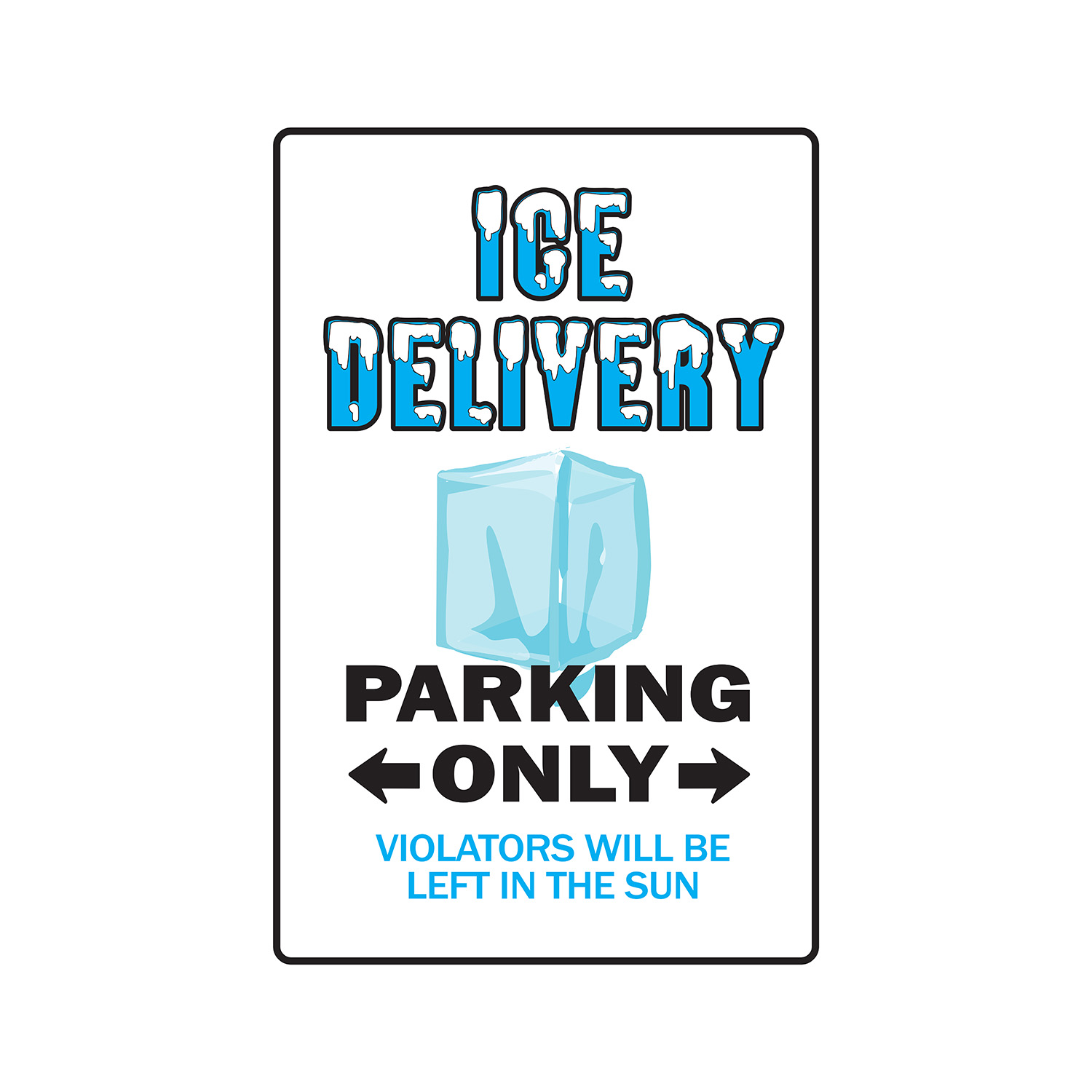 ICE DELIVERY Sign cold icy beer cubes deliver chilly bar keg drink ...