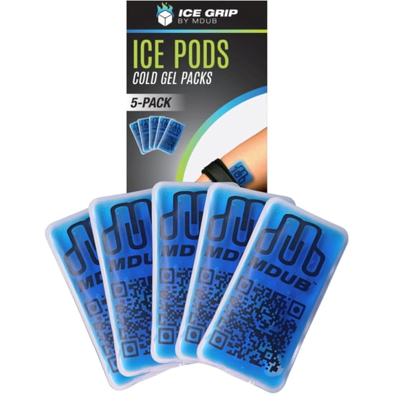 ICE GRIP Ice Packs for Injuries, 5 Pack, Reusable Cold Gel Packs ...