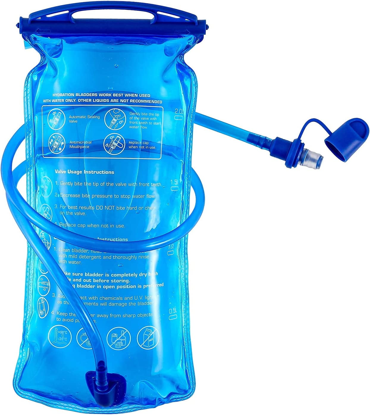 ICE Hydration Bladder, 1.5 L Water Bladder BPA Free, 3 Liter Large ...