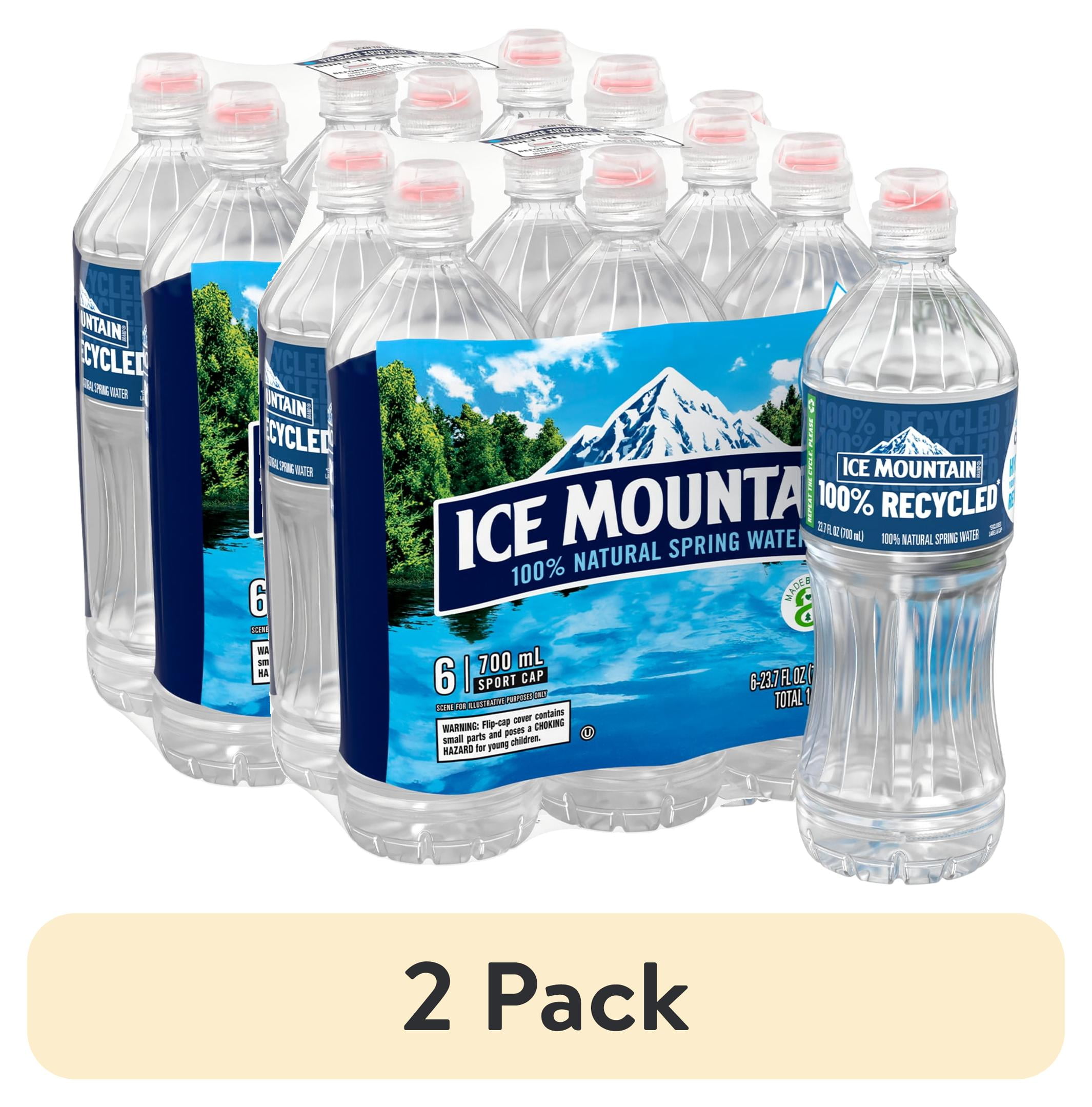(2 pack) ICE MOUNTAIN BRAND 100% Natural Spring Water 6-23.7 fl. oz ...