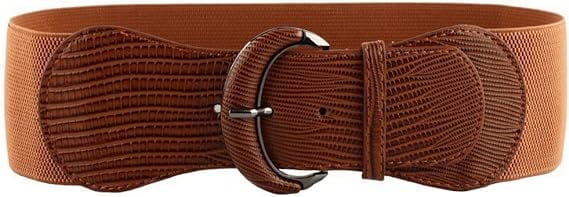 ICE PU Leather Elastic Wide Belt for Women Ladies Dress Stretch Thick ...