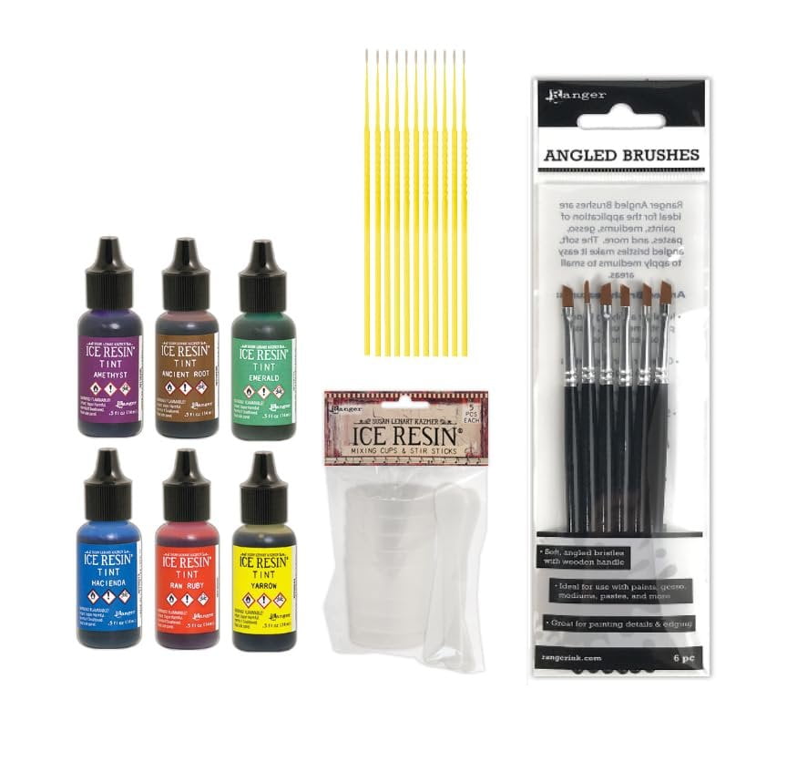 ICE Resin Tint Bundle - 6 Ranger ICE Resin Tints, ICE Resin Mixing Cups ...