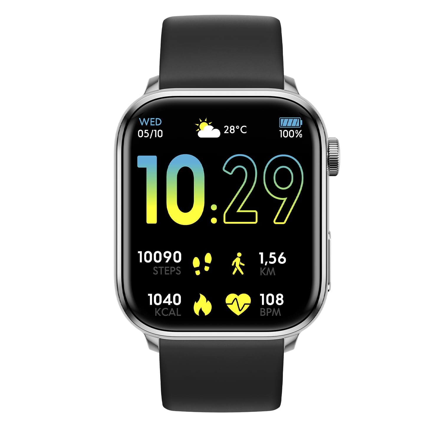 ICE-WATCH - Ice Smart 2.0 - Square Silver Connected Watch with Black ...
