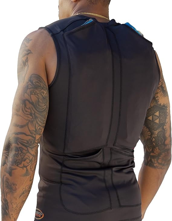 ICEBOD ACTIVE Gel Ice Packs for Upper Back, and Lower Back. Compression Shirt with Custom ...
