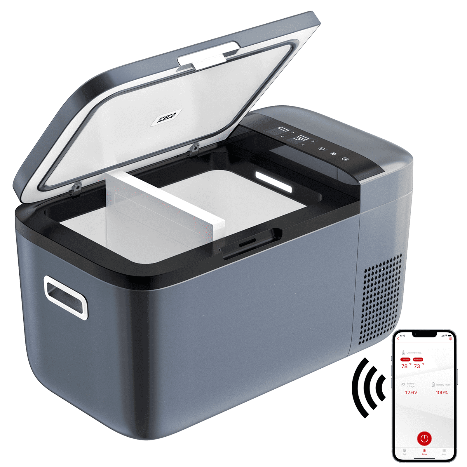 ICECO GO20 12V Dual Zone Car Freezer, 21 Qt, Portable Fridge, 5 Year ...