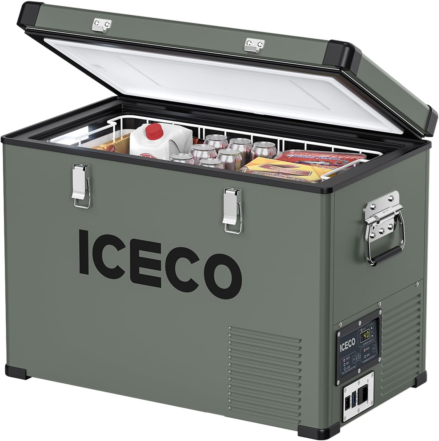 ICECO VL45 Portable Fridge, 45L, SECOP Compressor, DC 12/24V, AC 110-240V, 0℉-50℉, Home & Car ...