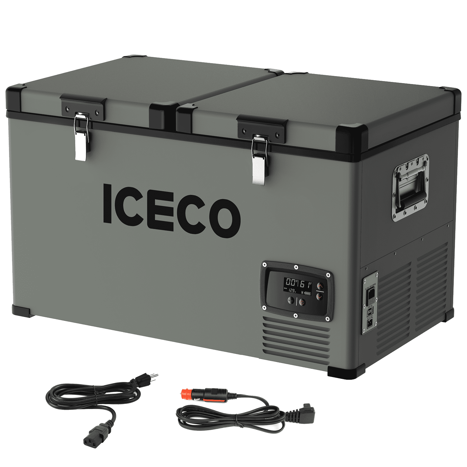 ICECO VL60 60L Dual Zone Portable Camping Refrigerator, 12v Car Freezer ...