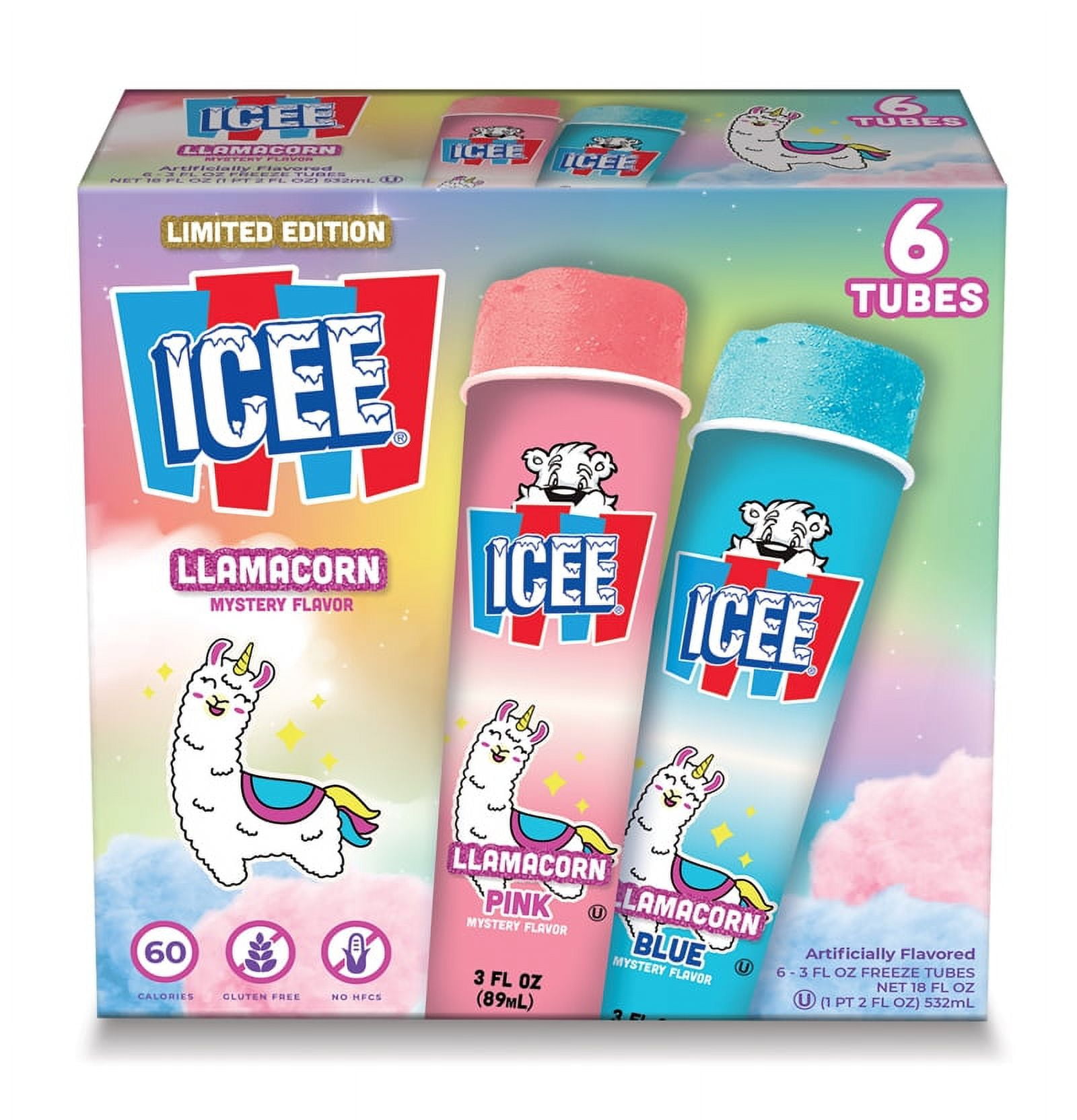 ICEE® Llamacorn Pink & Blue Mystery Flavor Frozen Push Pops 6 - 3 fl oz ...