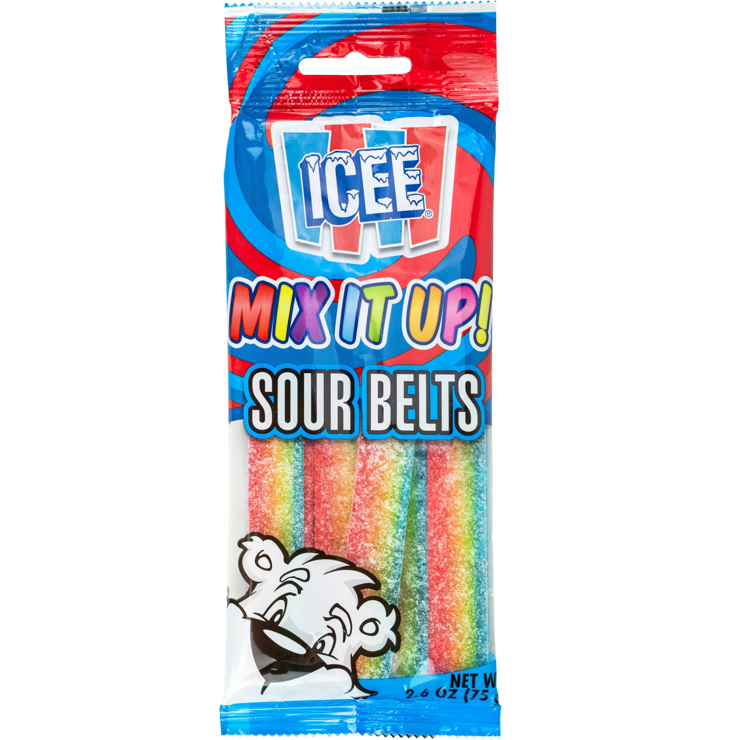 ICEE Sour Belts 2.6oz Bag Tangy Fruity Candy with Sour Coating in ...