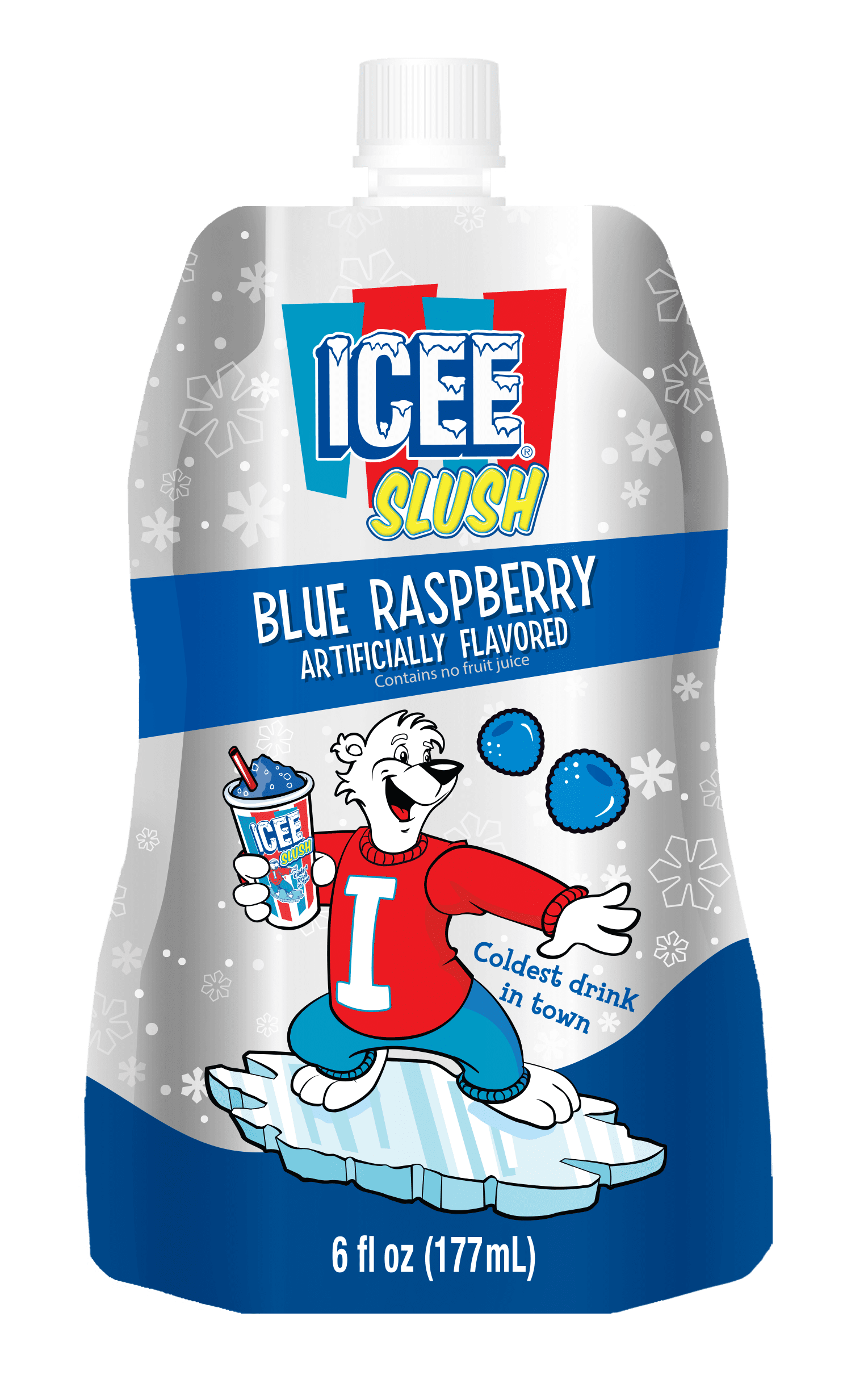 ICEE Slush Blue Raspberry 6 fl oz Drink Pouch - Walmart.com