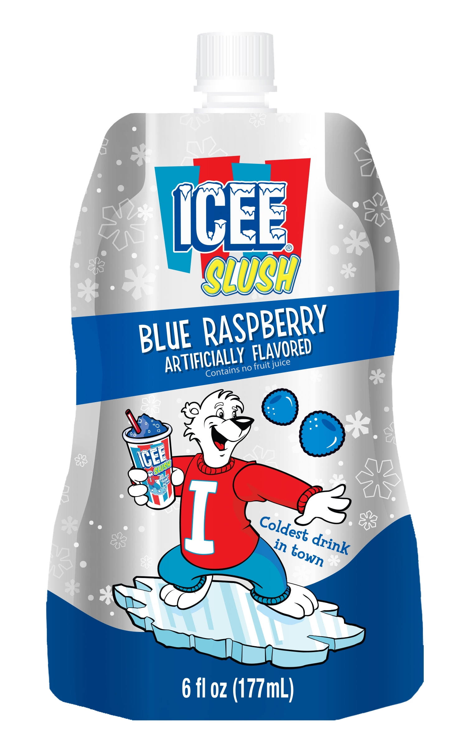 ICEE Frozen Slushie Blue Raspberry 6 fl oz Drink Pouch - Walmart.com