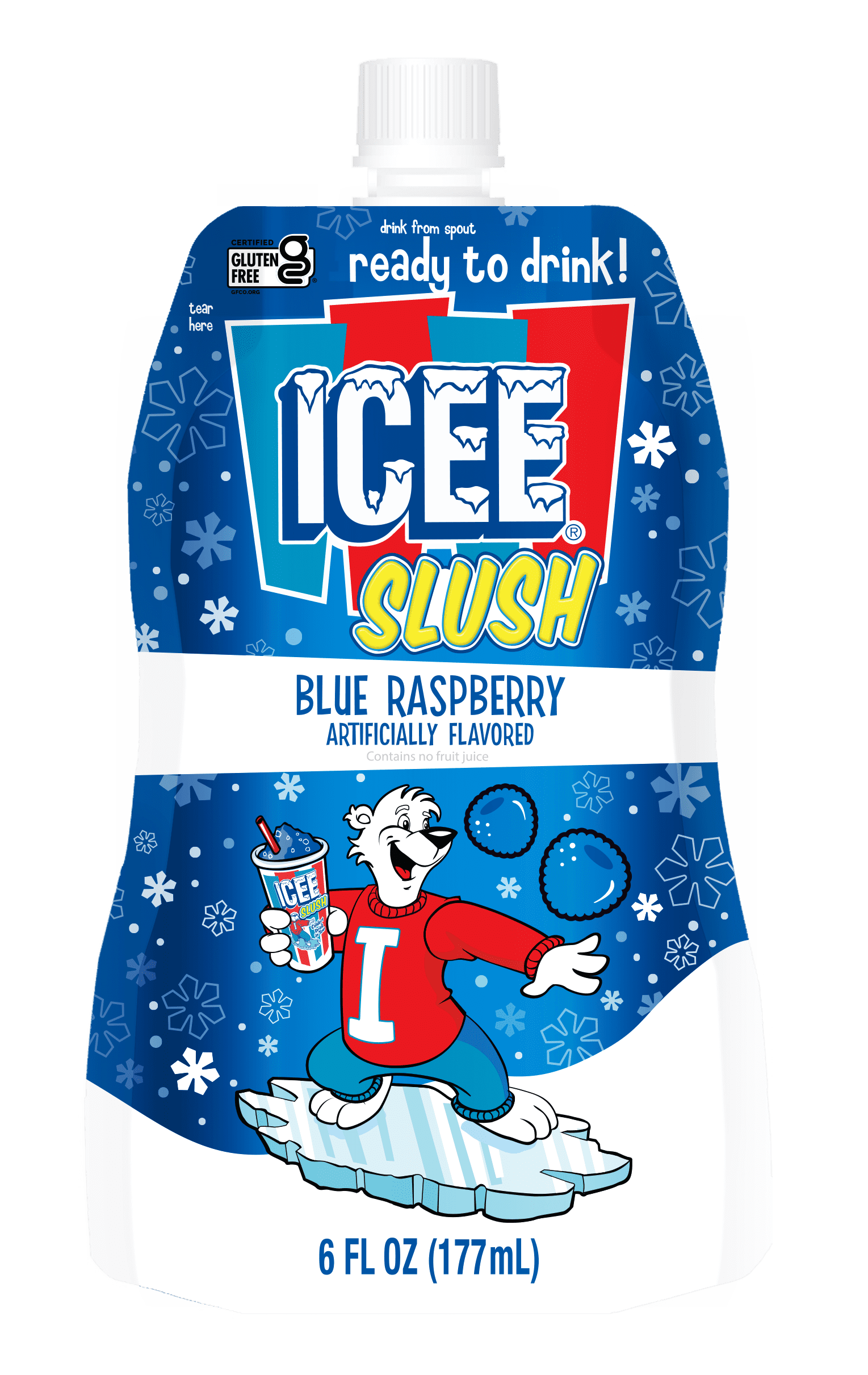 ICEE Frozen Slushie Blue Raspberry 6 fl oz Drink Pouch - Walmart.com