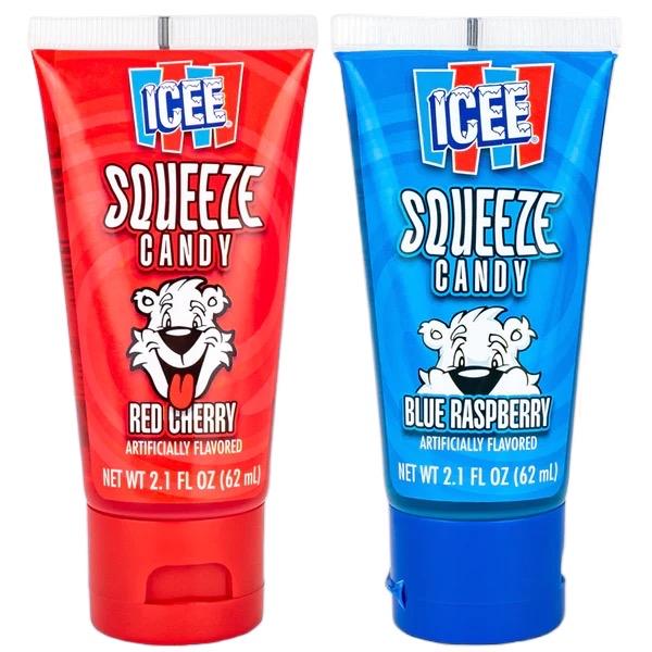 ICEE Squeeze Candy, 2.1fl oz | Blue Raspberry Red Cherry Tangy Sweet ...