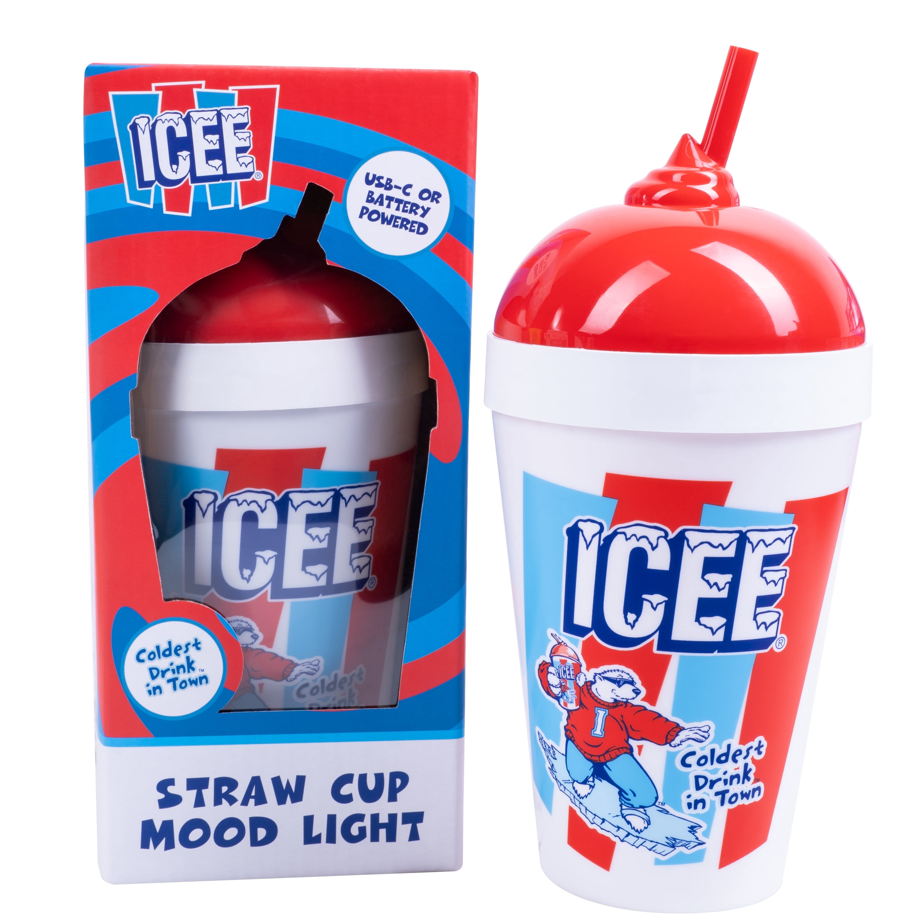 Fizz Creations, ICEE Straw Cup Mood Light, 9" Tall, USB-C Powered ...