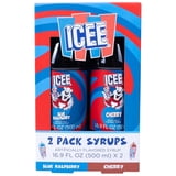 ICEE Slushy Flavor Syrups, Blue Raspberry and Cherry, 16.9 fl oz, 2 ...