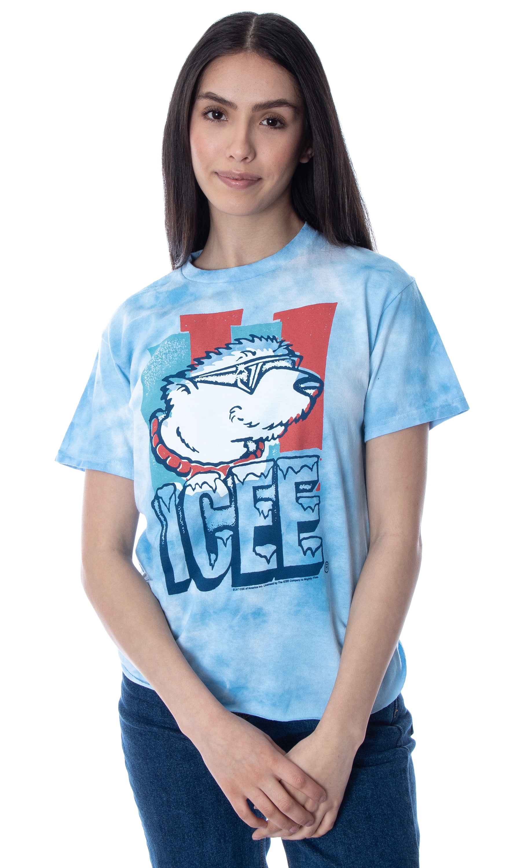 ICEE Women's Shirt Vintage ICEE Polar Bear Logo Tie Dye Skimmer Crop ...