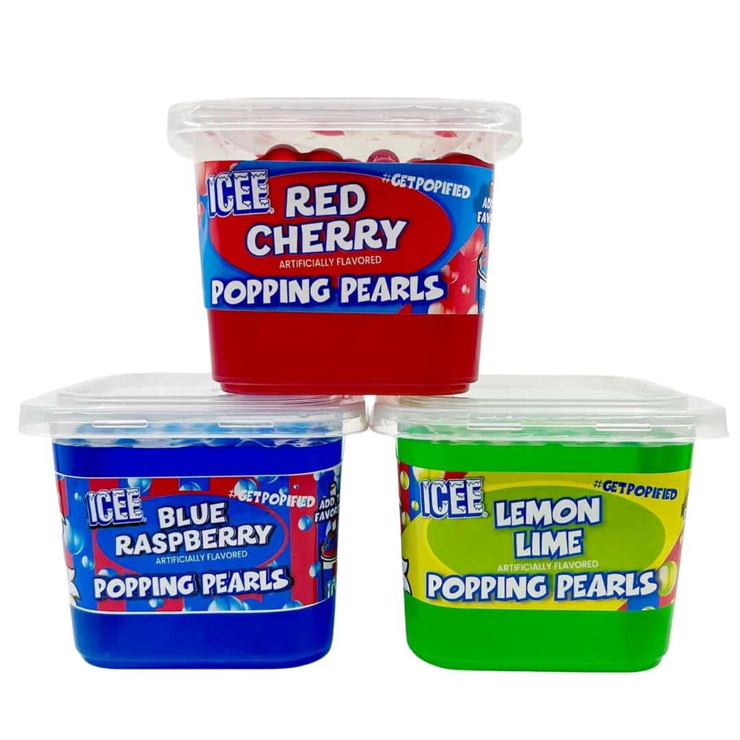 ICEE by BobaVida Blue Raspberry, Red Cherry & Lemon Lime Popping Boba ...