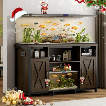 Premium 55-75 Gallon Fish Tank Stand with Durable Metal Framework ...