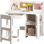 Mjkone Kids School Desk Set, Wooden Study, Reading & Writing Table with ...