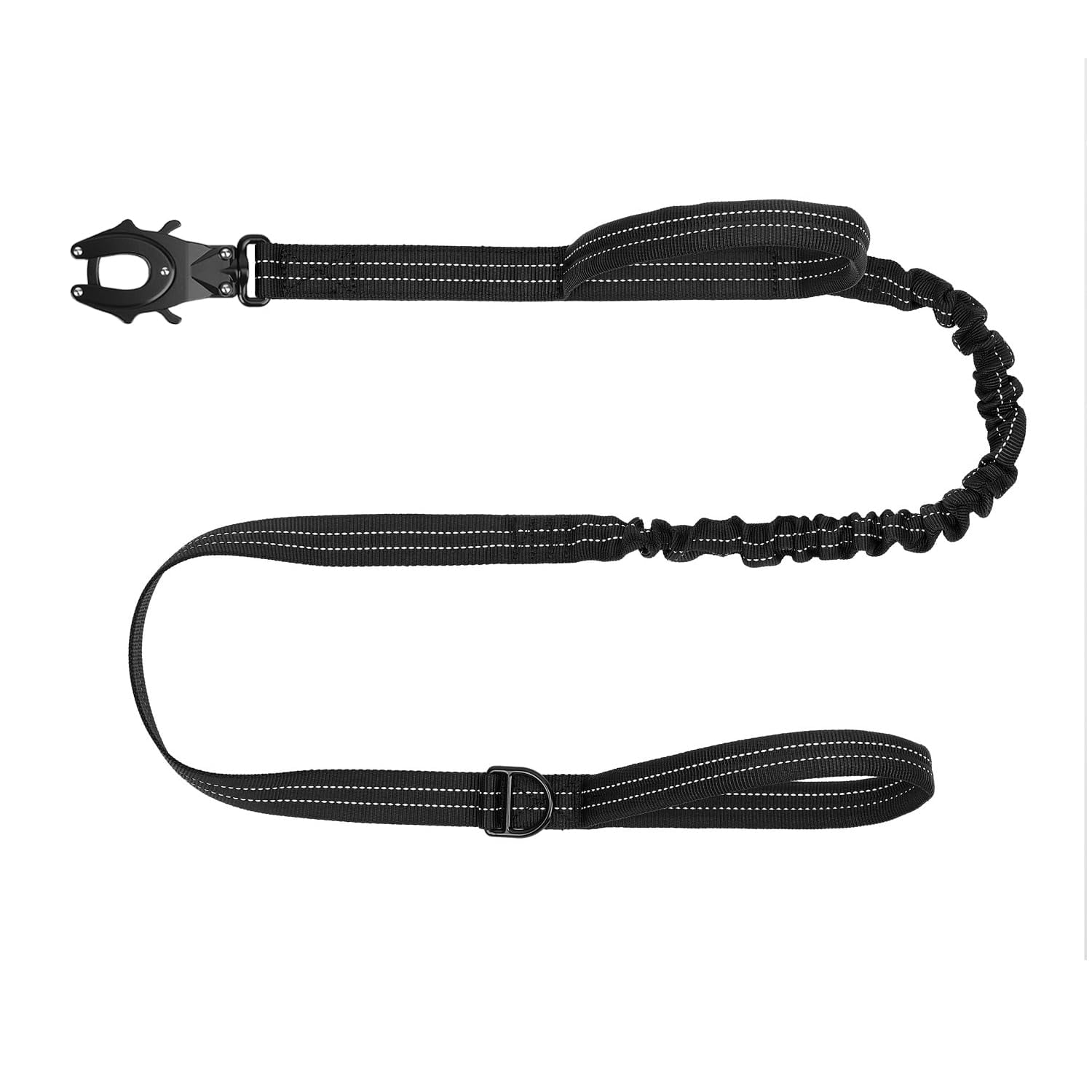 ICEFANG Tactical Dog Leash,K9 Training Walking ATT1Bungee Lead with 2 Control Handle,Heavy Duty ...